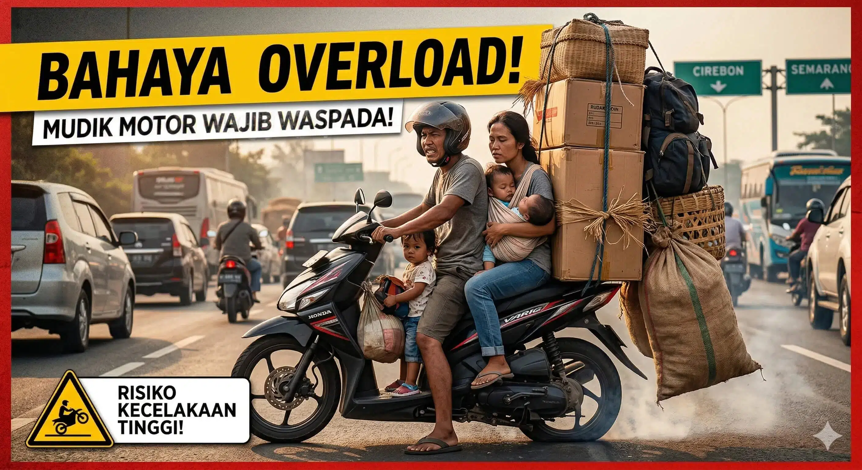 Bahaya Overload saat Mudik dengan Motor Wajib Diwaspadai | AstraOtoshop.com
