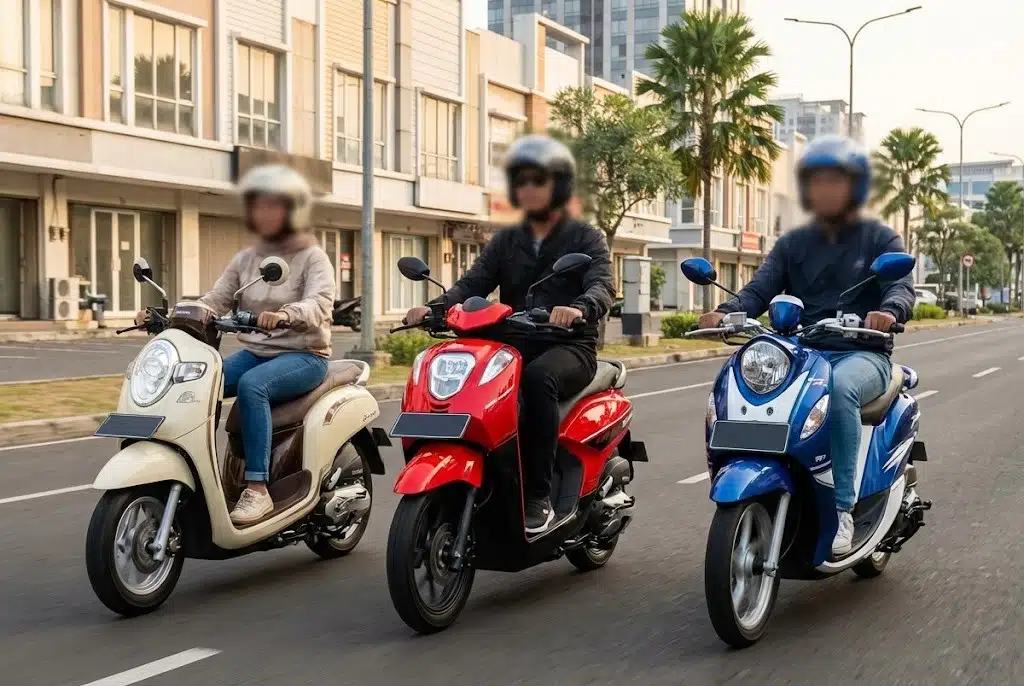 All New Scoopy vs Honda Genio vs Yamaha Fino: Perbandingan Fitur dan ...