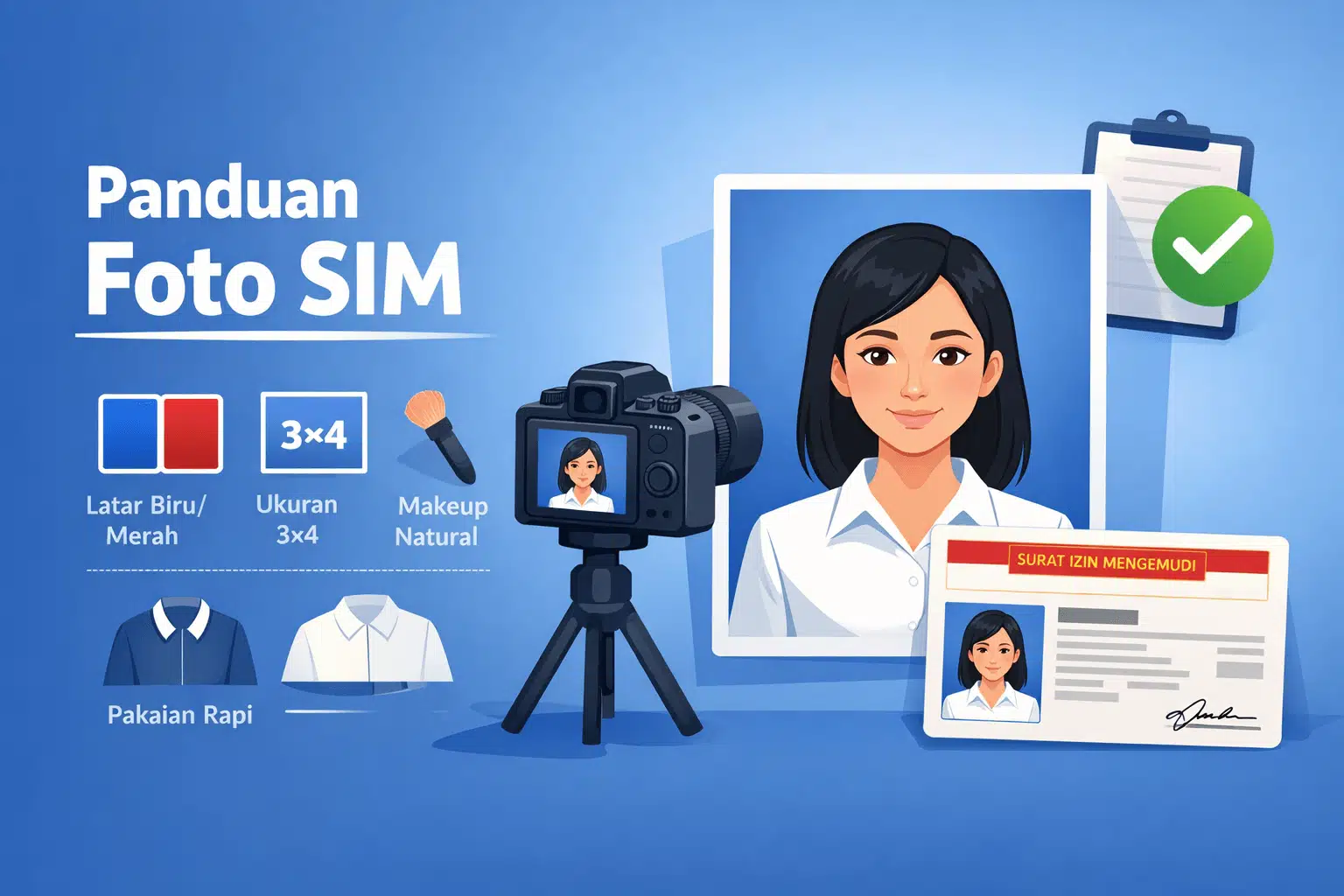 Foto SIM: Aturan Pakaian, Background, dan Tips Agar Lolos ...
