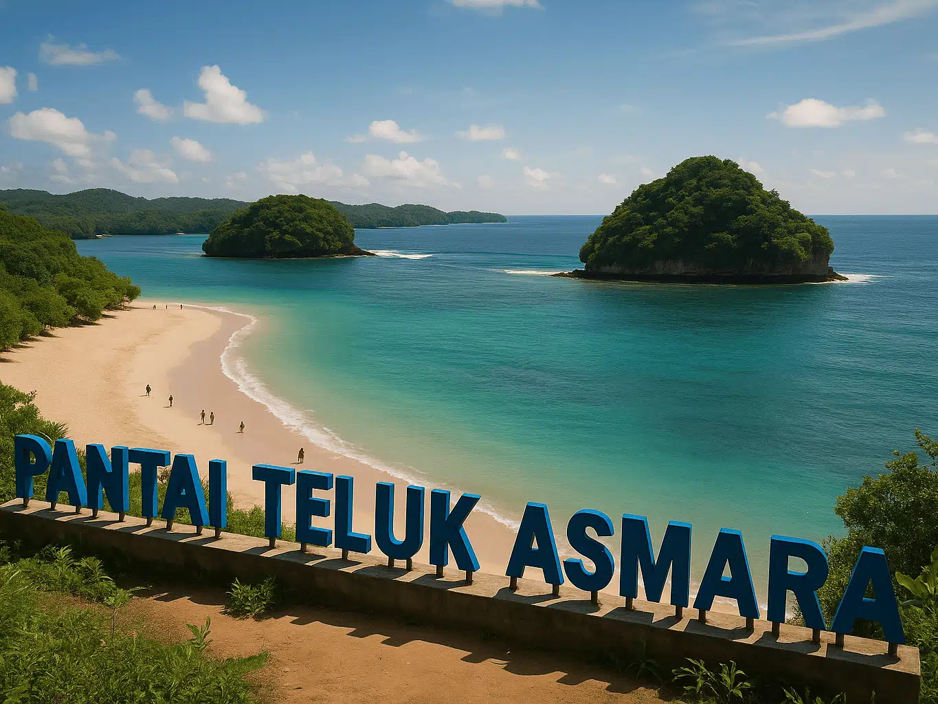 Pantai Teluk Asmara: Lokasi, Tiket Masuk & Daya Tarik “Raja Ampat ...