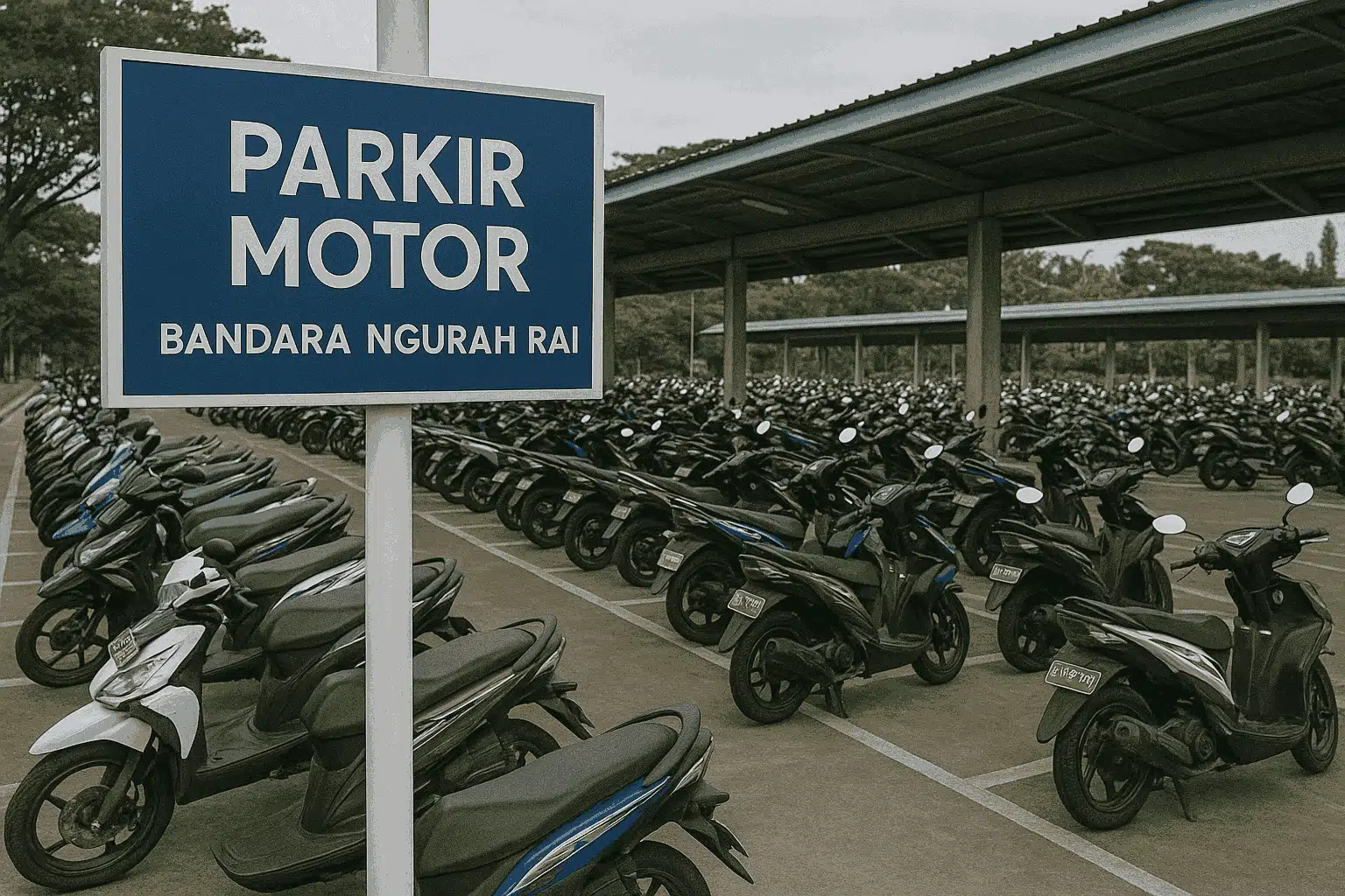 Parkir Motor di Bandara Ngurah Rai: Lokas & Tarif Terbaru 2025 ...